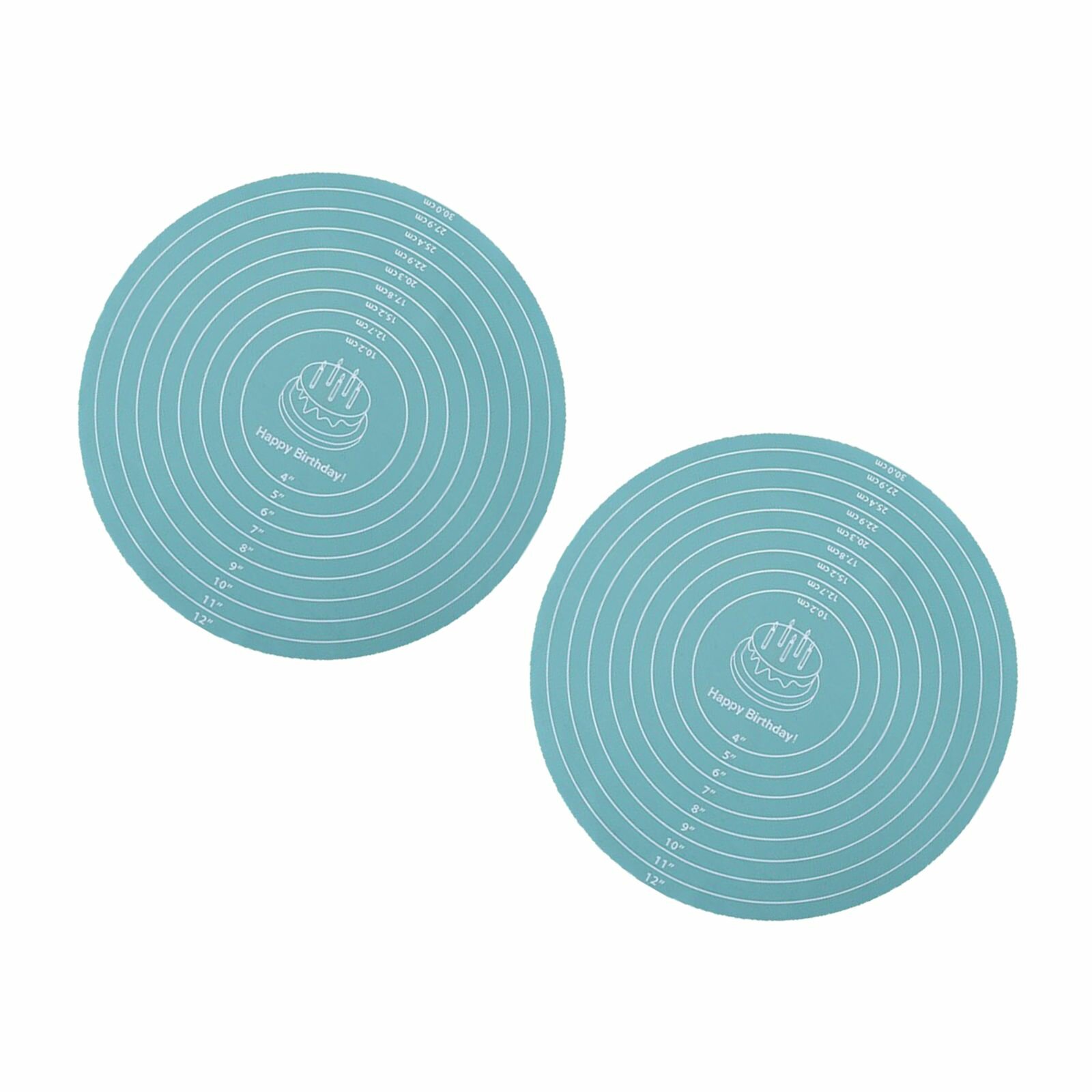 2 шт Круглый силиконовый коврик термостойкий нескользящий для выпечки пиццы и хлеба