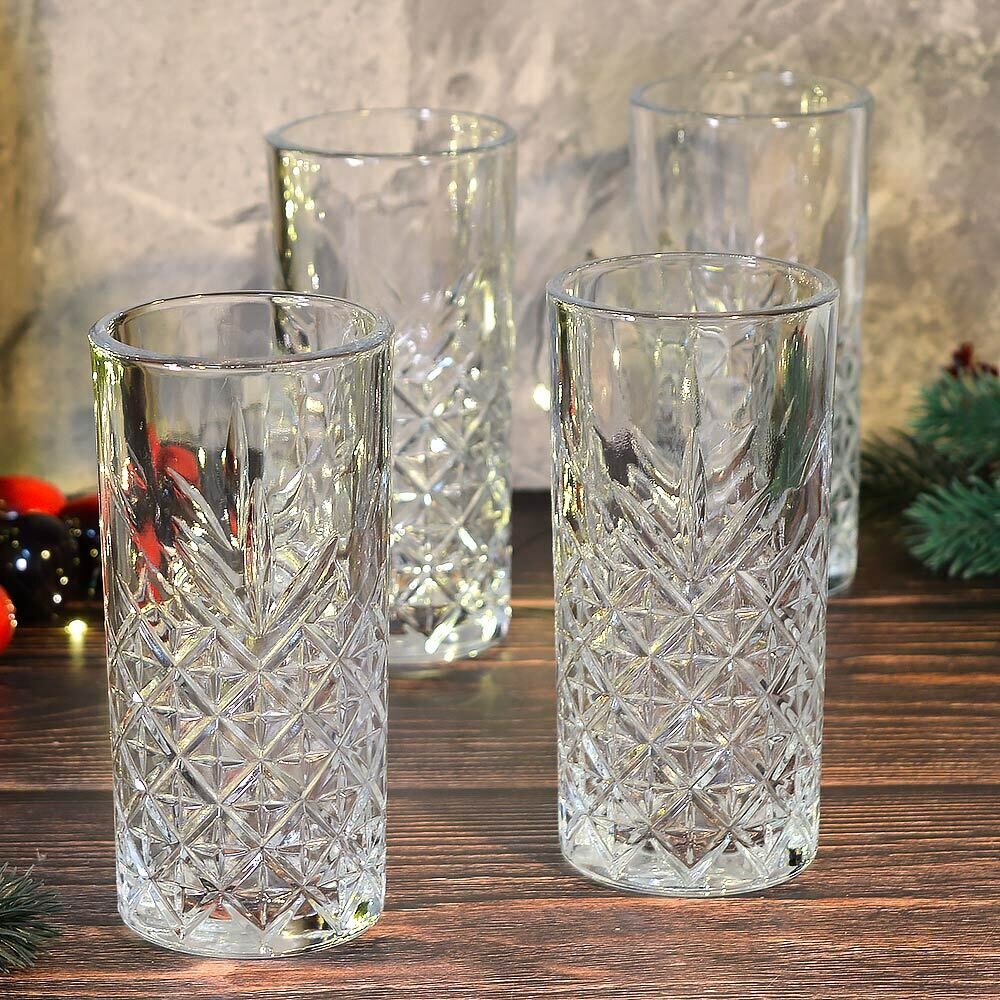 Набор стаканов «Timeless» 4 шт, 295 мл, прозрачное стекло, для воды