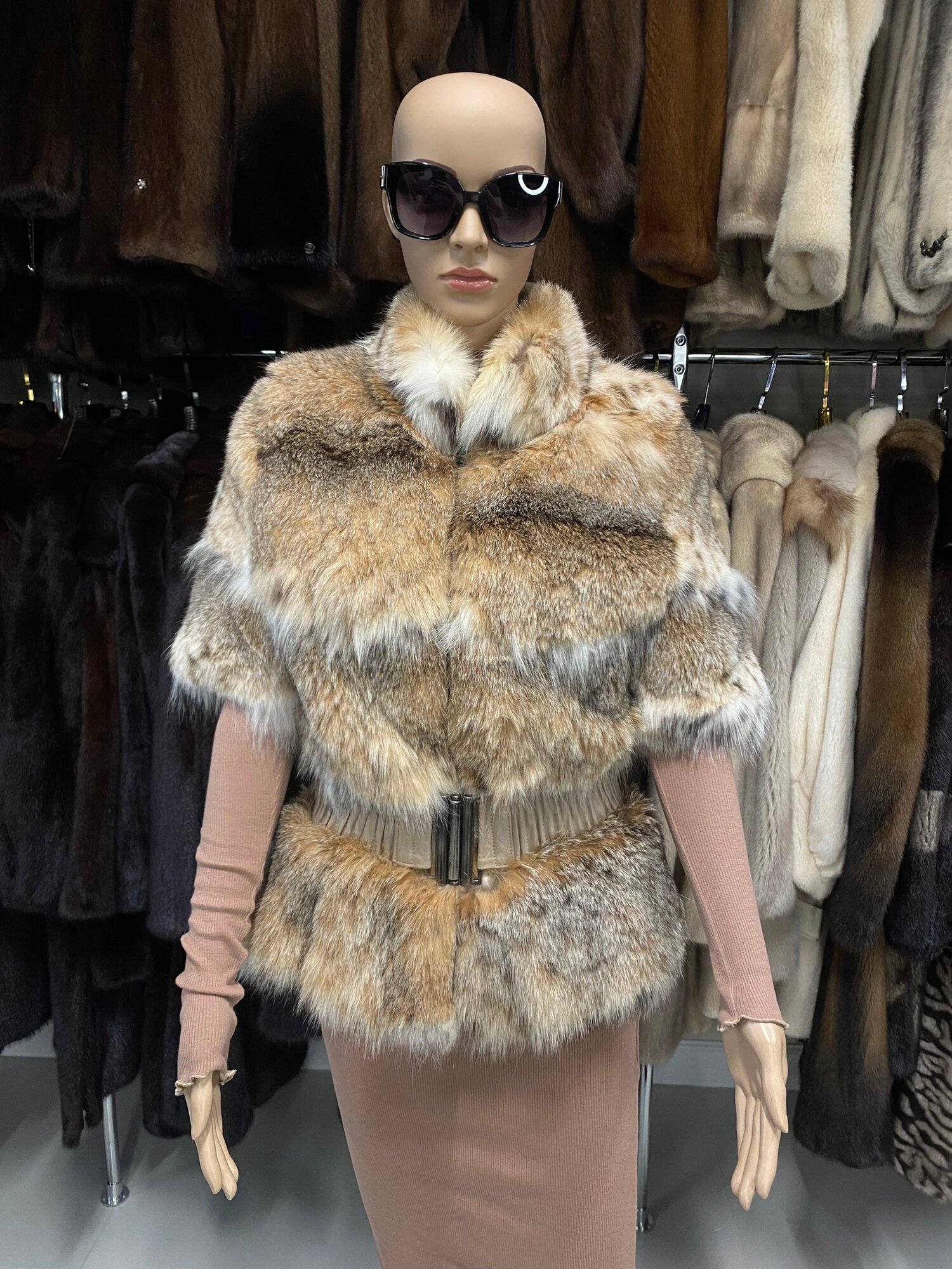 Люкс. Рысь. Натуральная. Жилетка. Шуба 40-42 р.