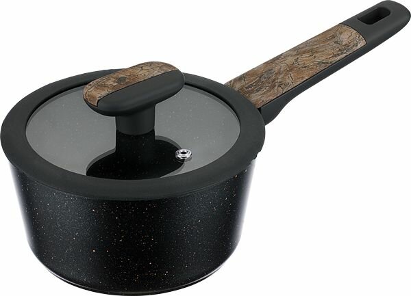 Ковш 1,3л с крышкой 16х8,5 см Linea ALBERO (индукция)