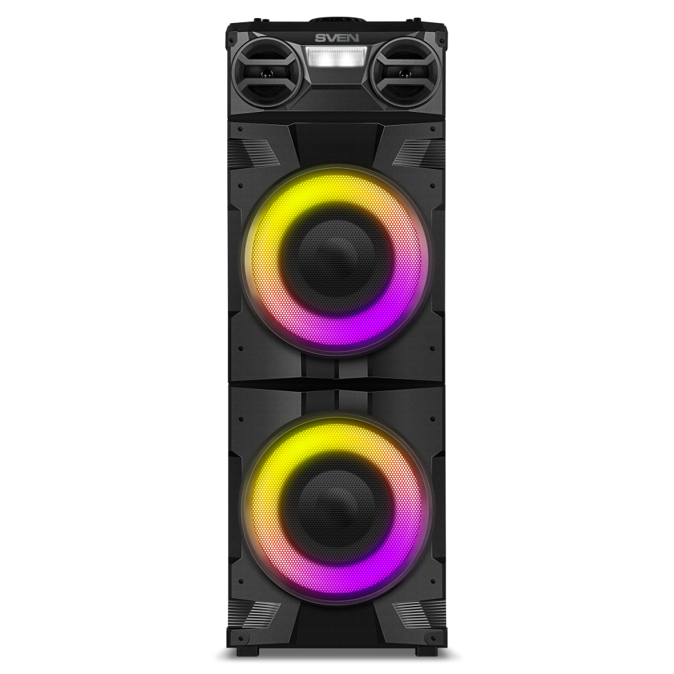 Портативная акустика SVEN PS-1900, с FM-радио и Bluetooth, 1000Вт, чёрная