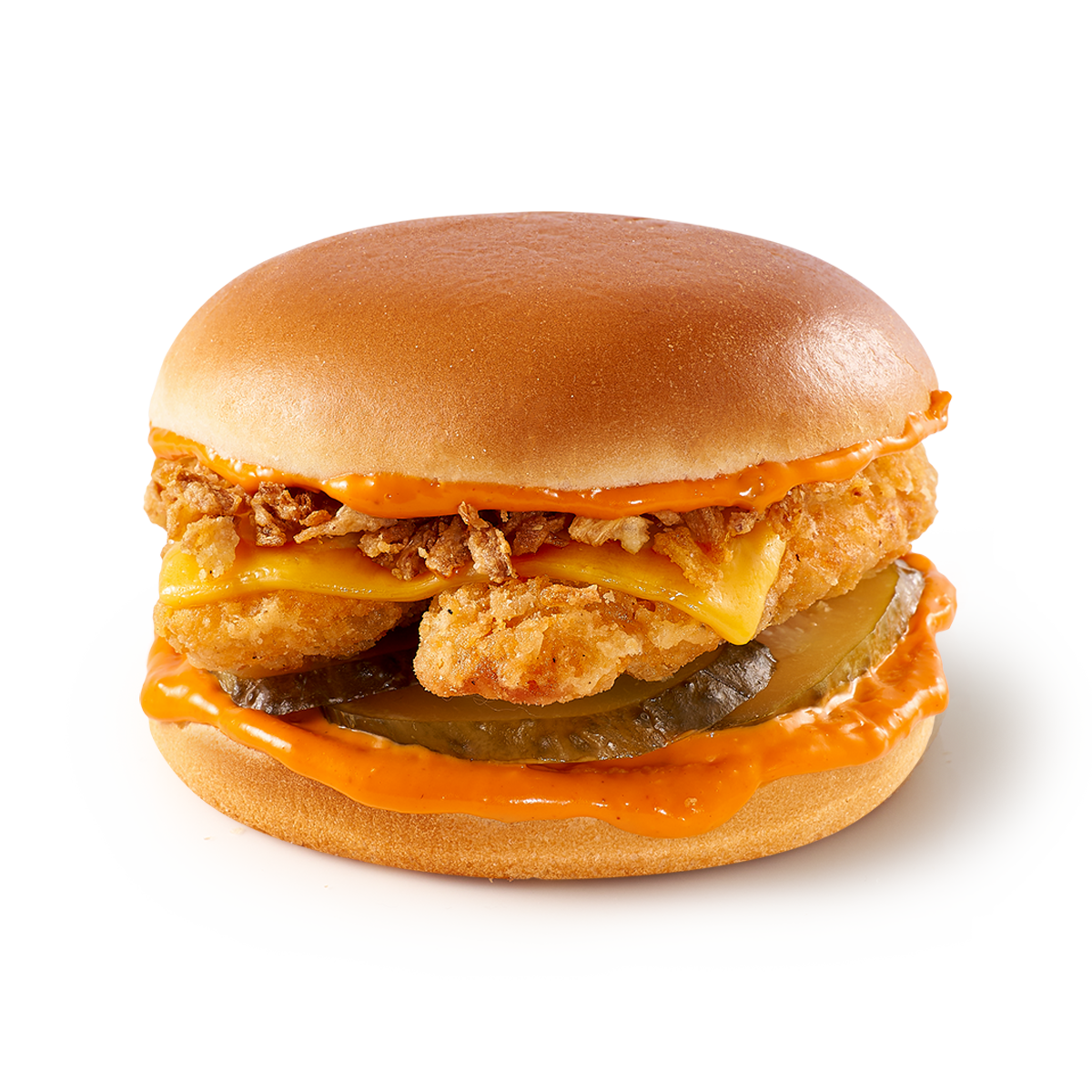 Бургер "Есть Горячее" куриный с пикантным соусом Чипотле, 1 шт