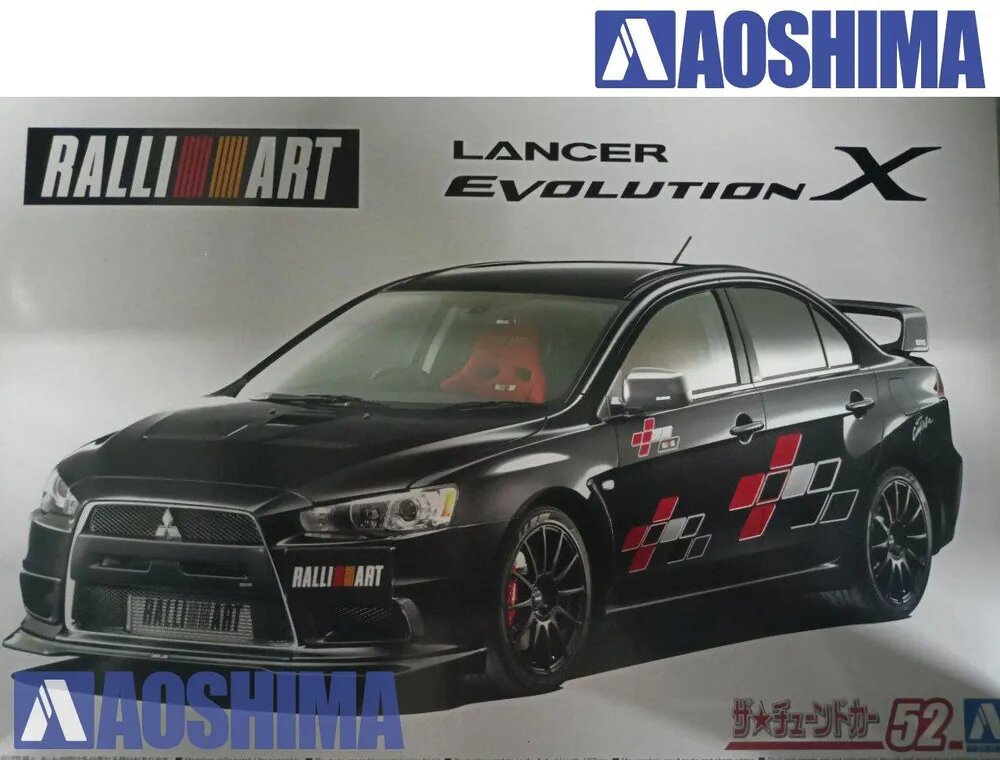 Сборная модель 1/24 Rallyart CZ4A Mitsubishi Lancer Evolution X 2007 car model kit