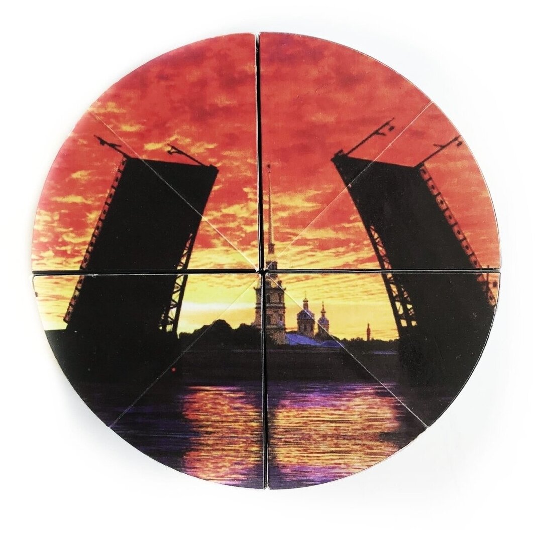 Сувенир САНКТ-ПЕТЕРБУРГ Головоломка-пазл круглая VITtovar 17599