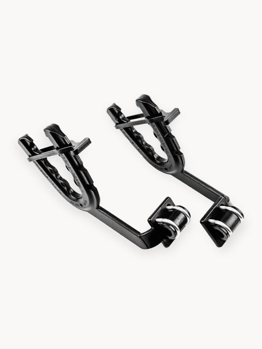 Крепление-рогатка универсальное, комплект (2 шт.) застёгиваются "от себя", для ледобура тонар, Mora, Nero, Rapala и инструмента на снегоходы, квадроциклы и др.