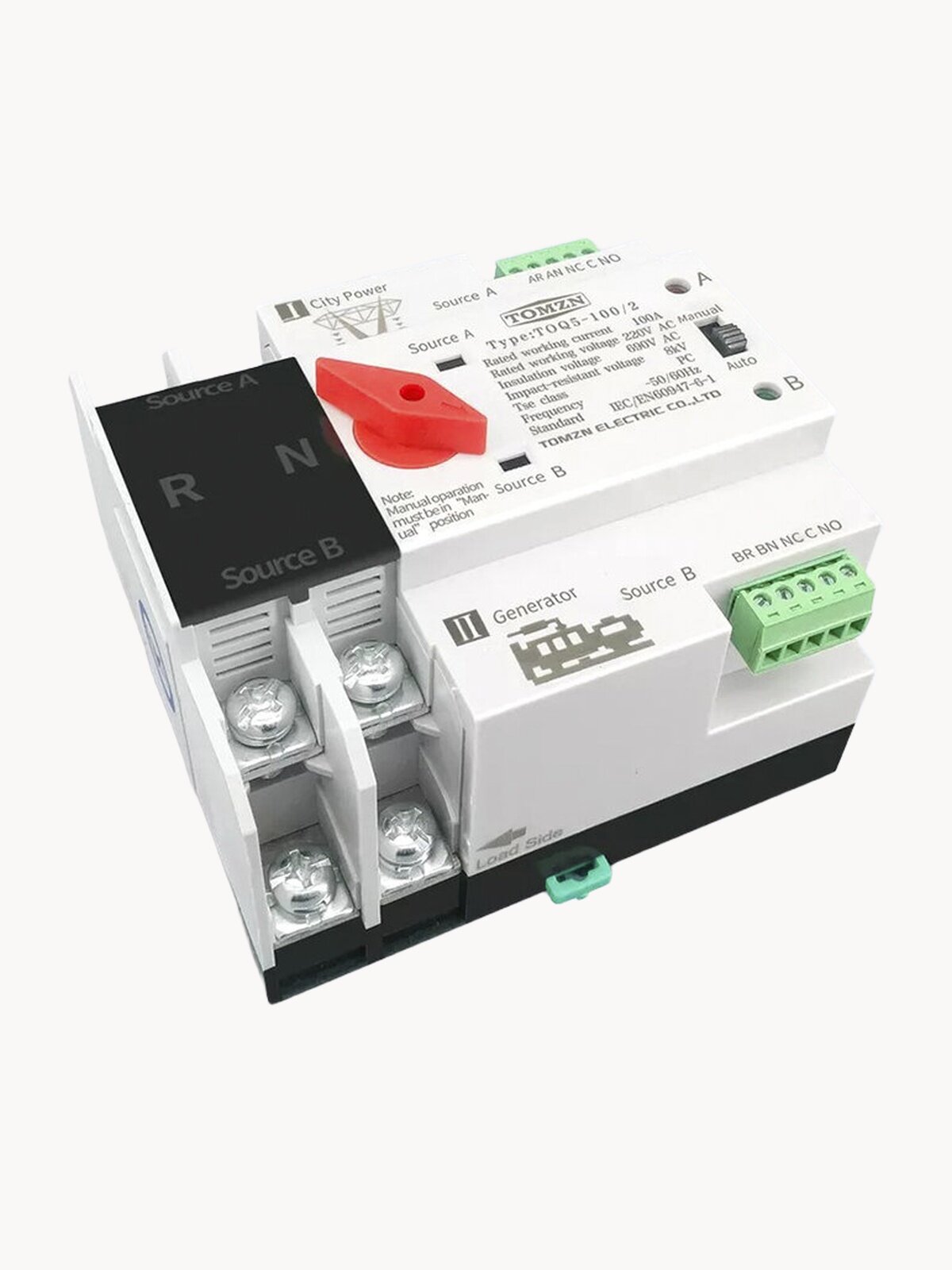Устройство автоматического ввода резерва TOMZN TOQ5-63/2P АВР на 63А однофазное