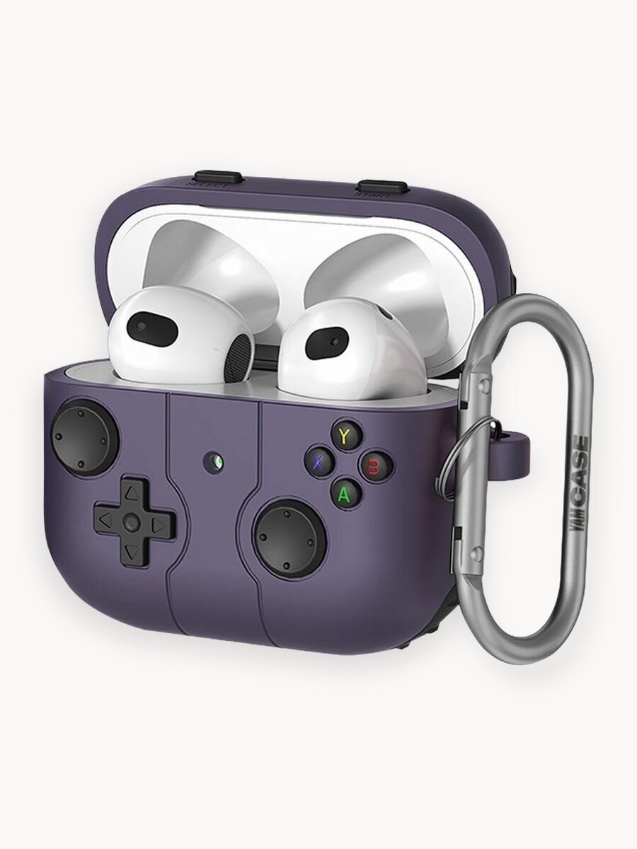 Чехол Yamcase, для AirPods 3, силикон, с карабином, влагозащитный, противоударный, 1шт