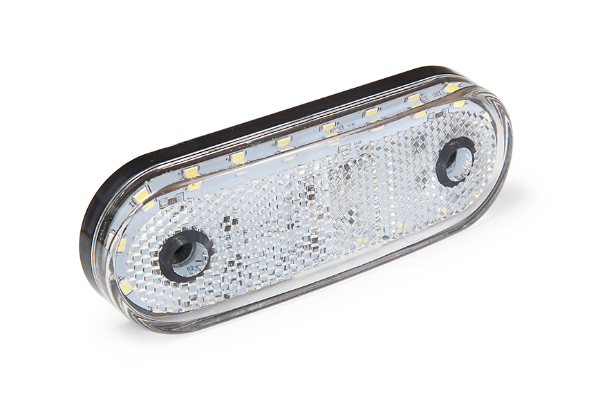 Указатель габарита Белый маркерный 149 (Schmitz) бегущий огонь с проводом