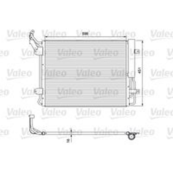 VALEO 814091 (5N0820411C / 5N0820411D / 5N0820411E) конденсор VW Tiguan (Тигуан) II (05-11)