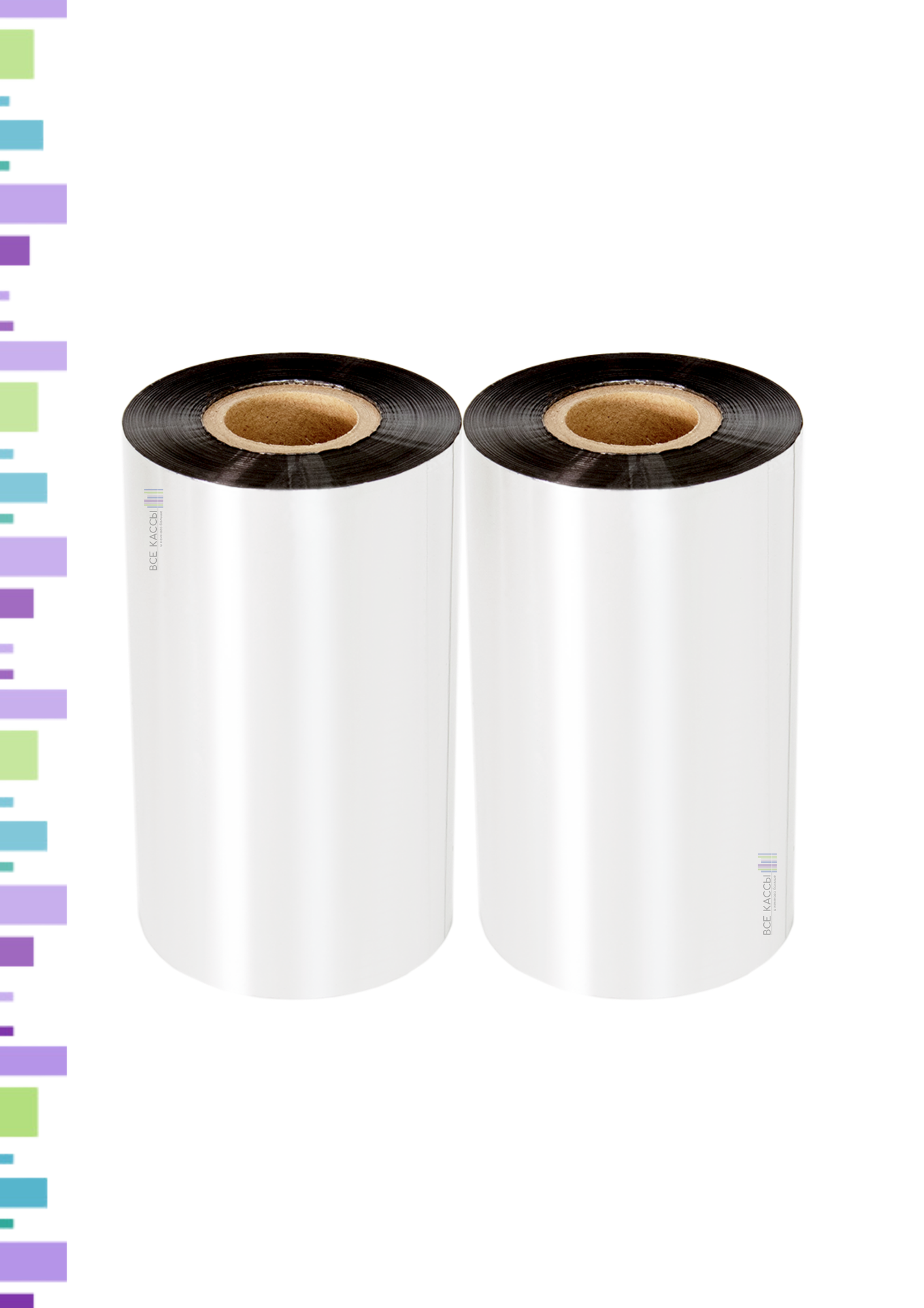 Термотрансферная лента Риббон WAX/RESIN Standart 2 шт. (Ролик) 110ммх300м (Втулка)110мм, 1 дюйм