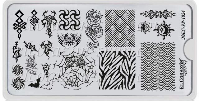 El Corazon Пластина для стемпинга 6х12 см. №EC-SP-1024