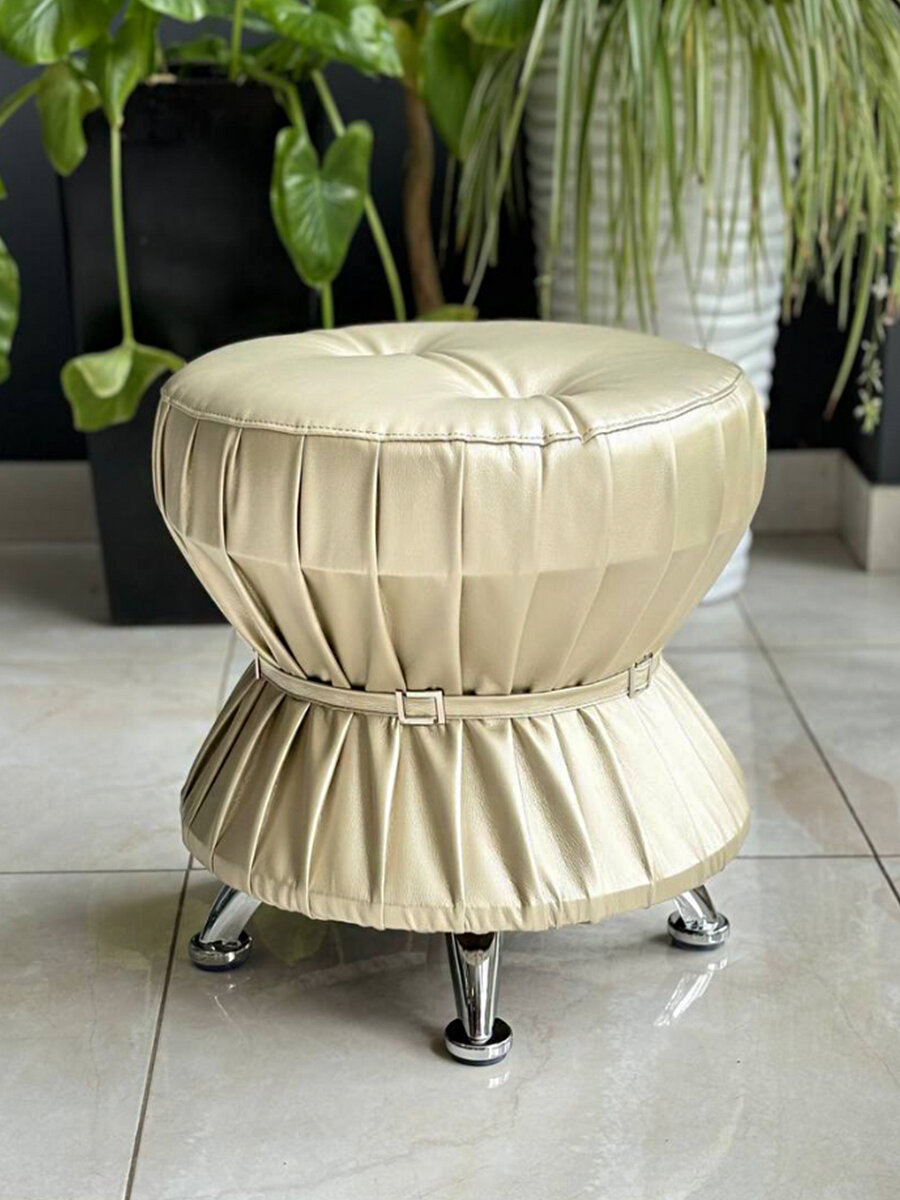 Прочный пуф оригинальный для прихожей 157, Искусственная кожа, 45х45х44 см.