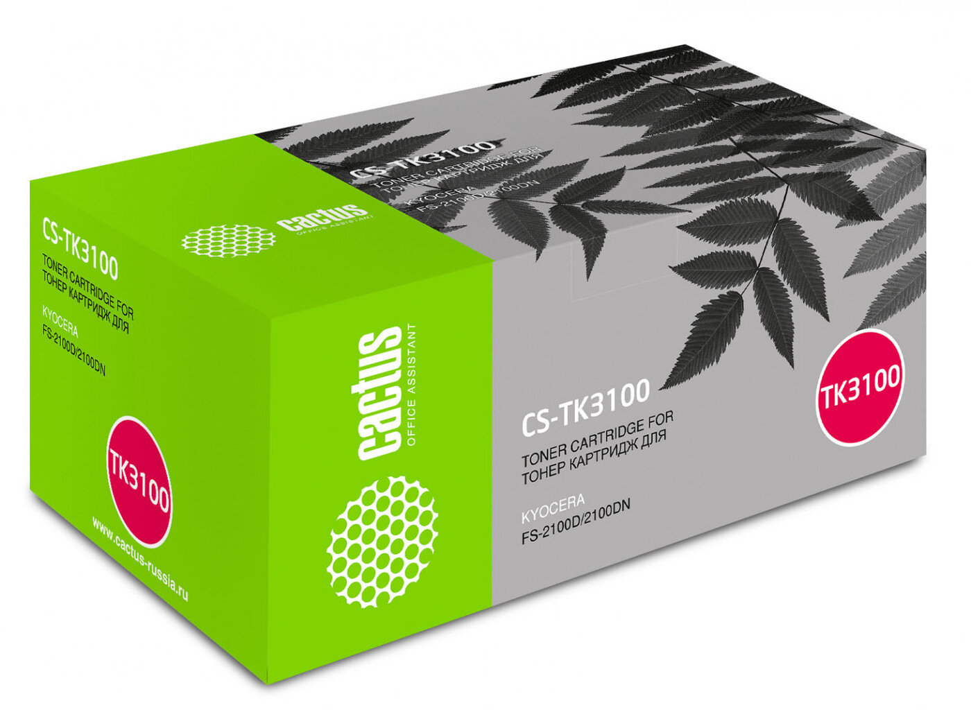 Тонер-картридж Cactus CS-TK3100 черный для Kyocera Ecosys FS-2100D/2100DN (12500стр.) TK-3100