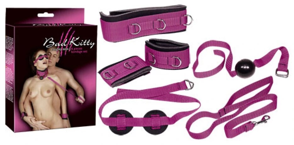 Комплект БДСМ Bad Kitty, розовый