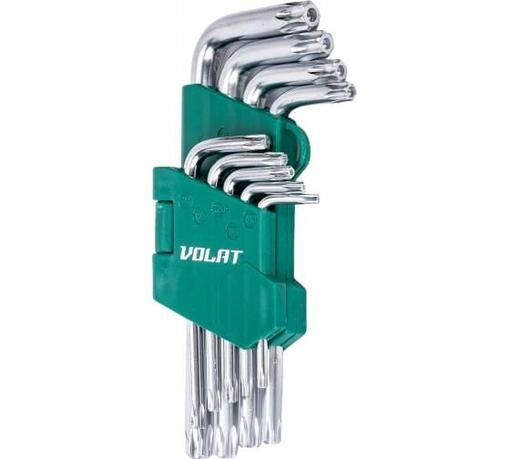 Набор ключей волат Torx T10-T50 9 предметов коротких 11025-09