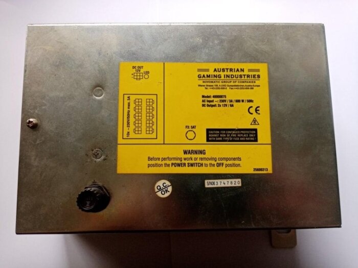 Блок питания Austrian Gaming Industries 40000075 2x12/6A