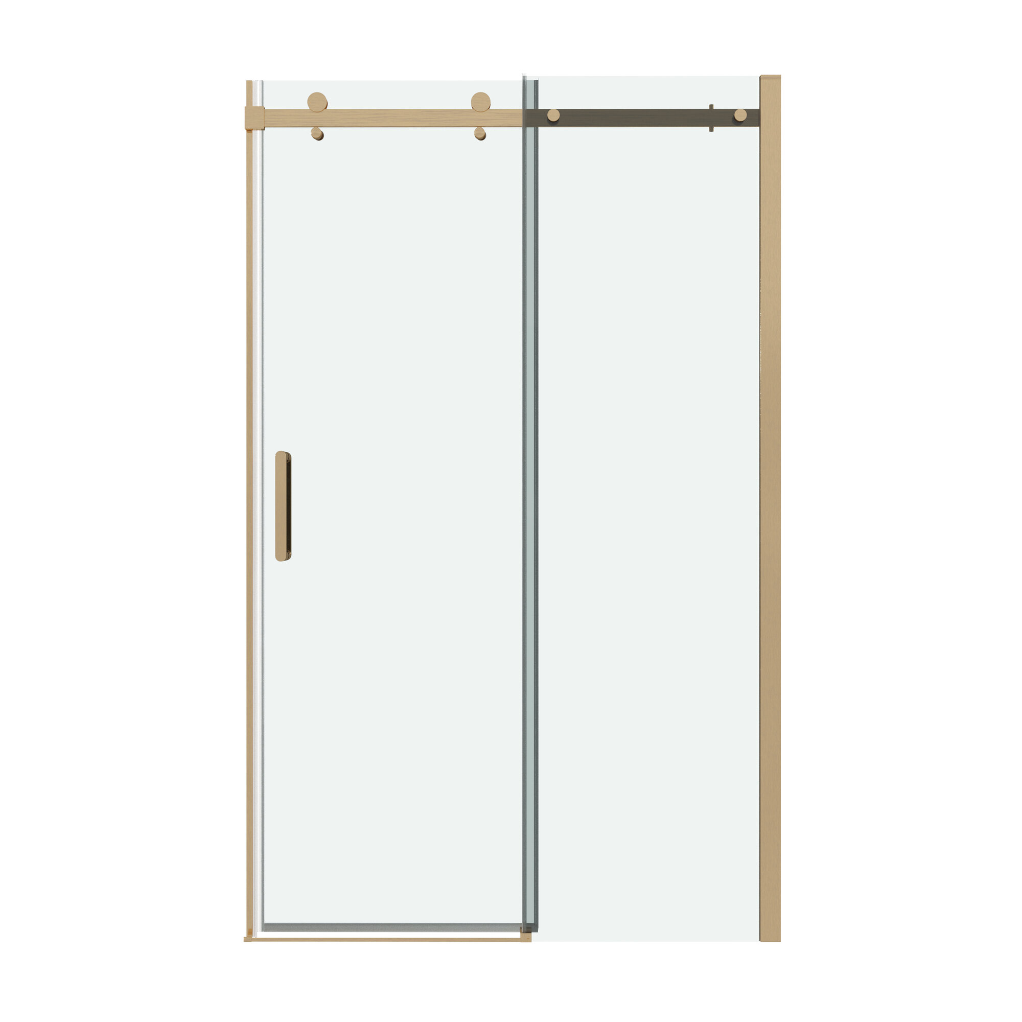 Дверь в нишу Grossman Classic 100. K33.04.110.32.00 (110х195) золото сатин, стекло прозрачное, раздвижная, 1 место