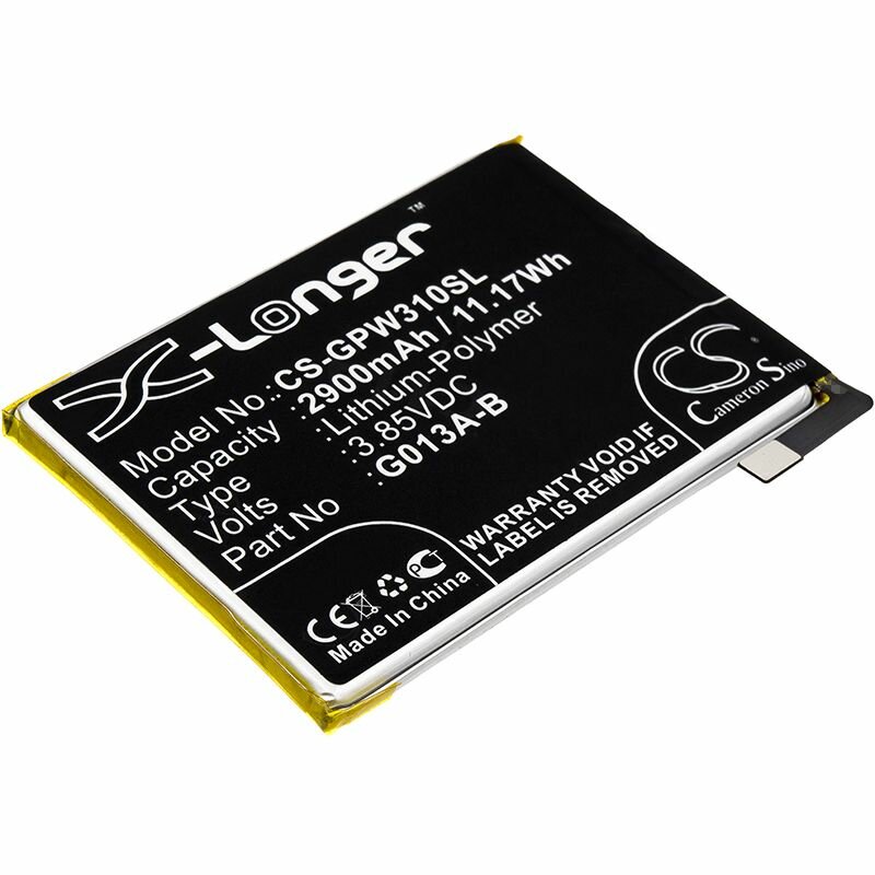 Аккумулятор Cameron sino Подходит для бренда Google Категория Mobile, SmartPhone для экшн-камеры G013A, G013B, Pixel 3 2900mAh / 11.17WhmAh 3.85V