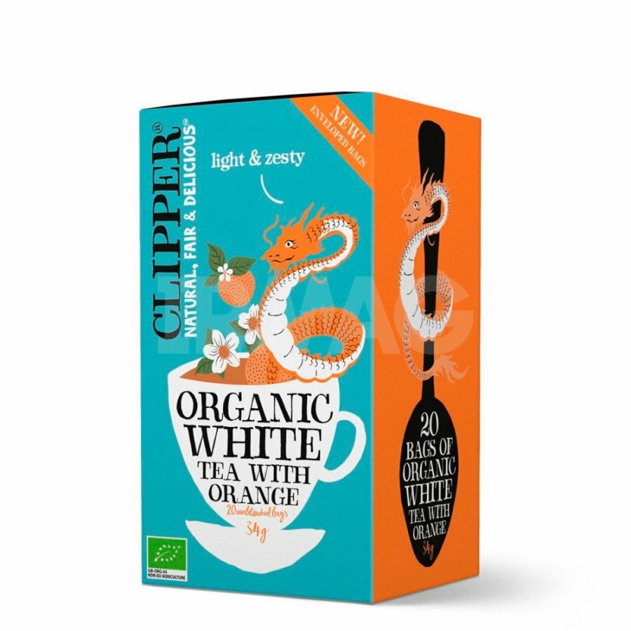 Чай белый Clipper (Organic) с апельсином, 20 пак, 34 г (Финляндия)