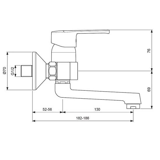 Смеситель Vidima Uno BA250AA для раковины