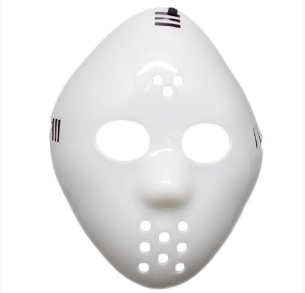 Маска Хоккеиста Джейсона Вурхиза LESD031, белая пластмасса, без размера