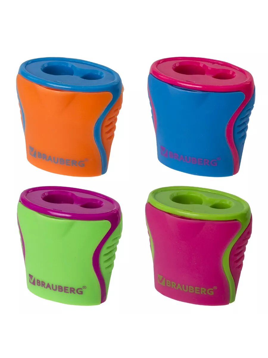 Точилка для карандашей с контейнером, двойная