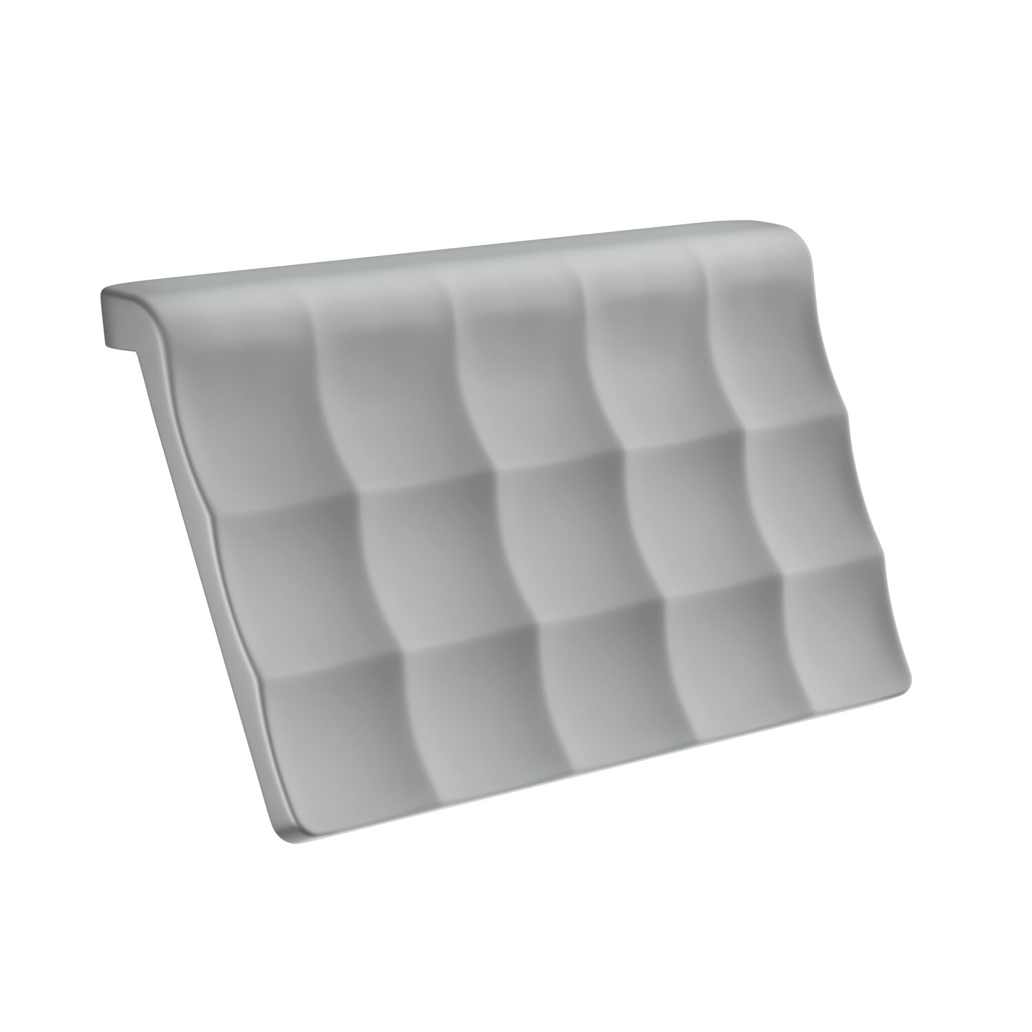 Мягкий подголовник для ванны на самоклеющейся ленте Wellsee Useful Extras 261909000: универсальная гелевая подушка для ванной под голову, шею и плечи (подходит для акриловых, чугунных и стальных изделий). Цвет серый