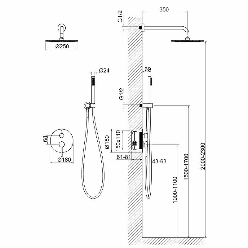 Душевая система Timo Saona хром SX-2369/00SM