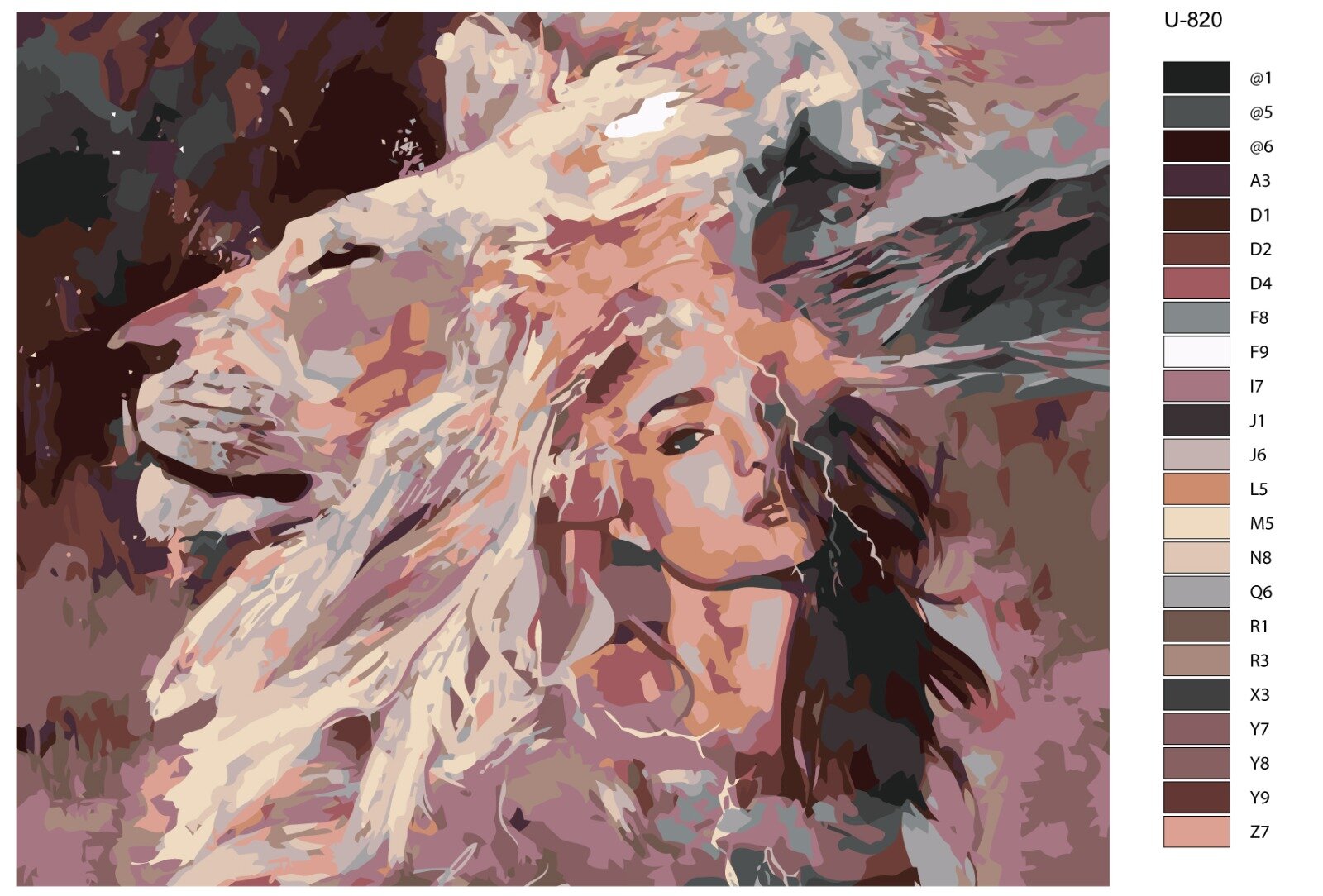 Картина по номерам BRUSHES-PAINTS "Дмитра Милан" U-820 40x50 см