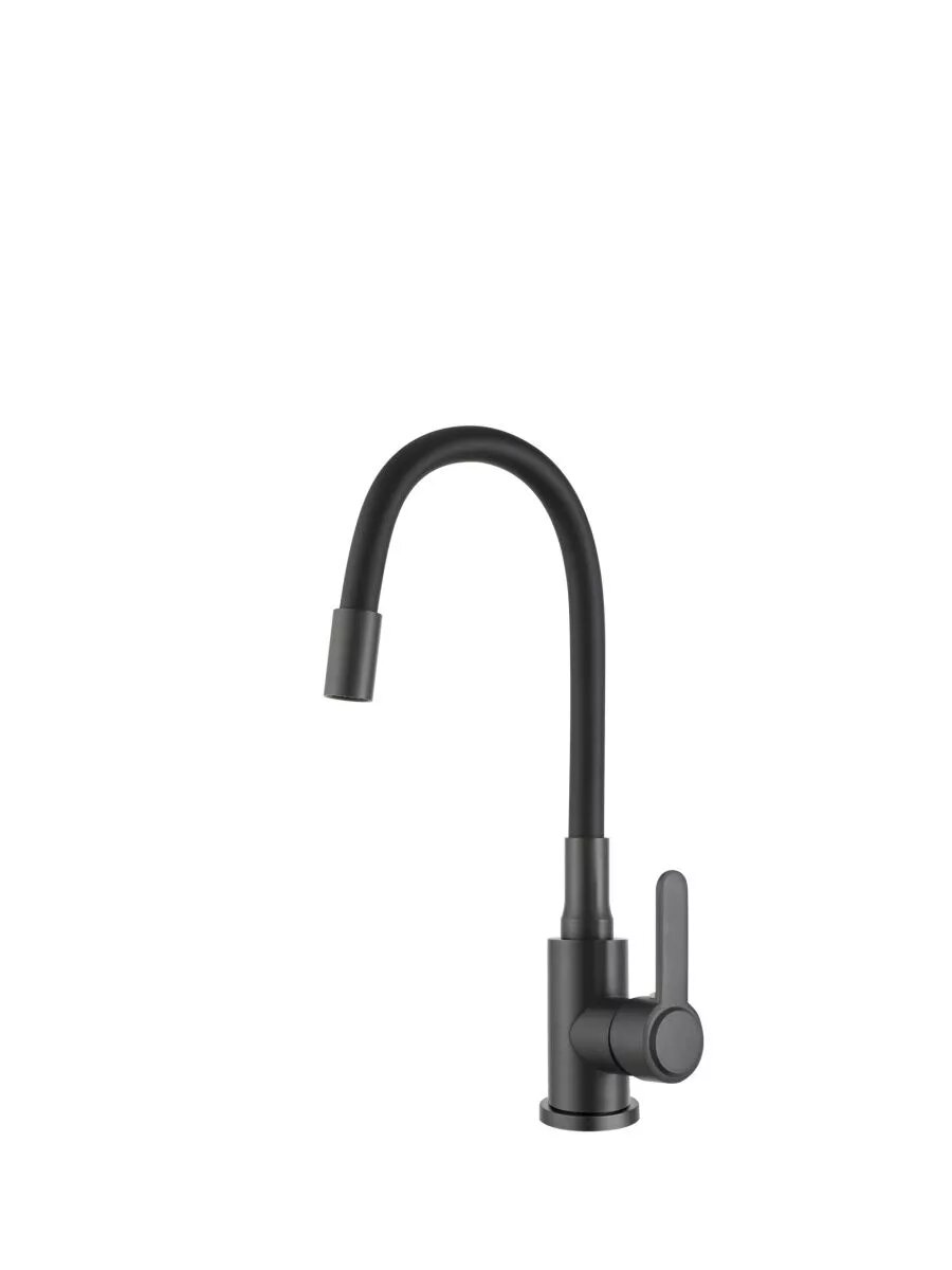 Смеситель для кухни с гибким изливом Frud R42052-39, гибкий, черный