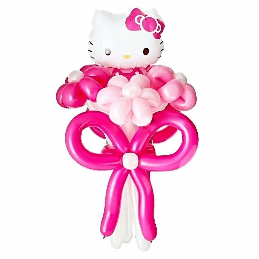 Букет с ромашками и Hello Kitty