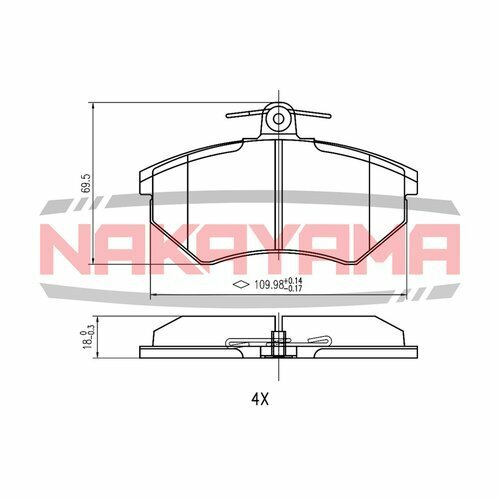 Колодки тормозные дисковые Nakayama hp8040ny