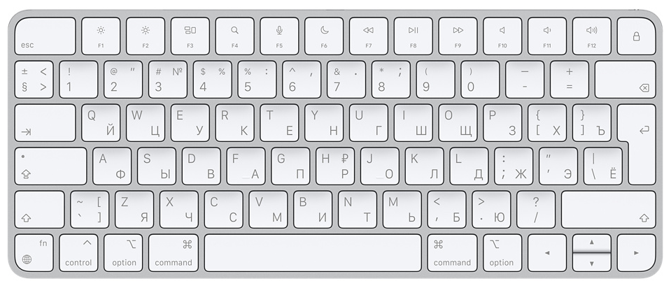 Клавиатура Apple Magic Keyboard беспроводная клавиатура (Bluetooth), цвет: белый, серебристый MK2A3RS/A