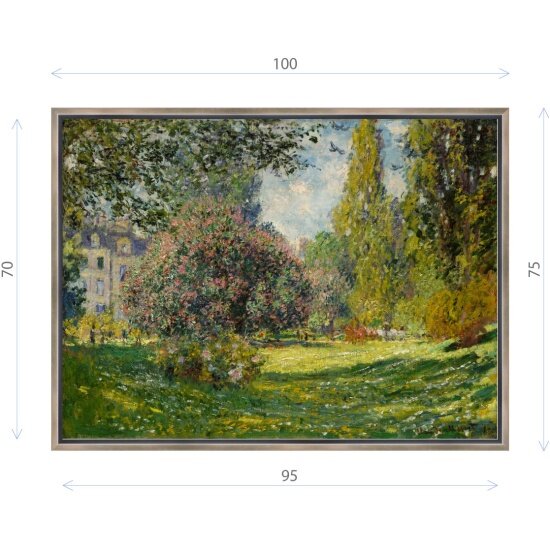 Картина Декор Депо Клода Моне Парк Монсо Матовый холст в раме 75х100 см