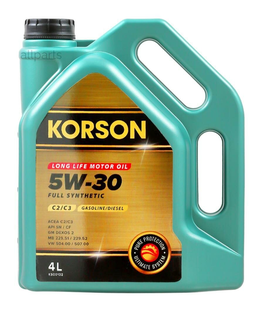 KORSON KS00102 5W-30 FULL SYNTHETIC С2/C3 4л (синт. мотор. масло.)