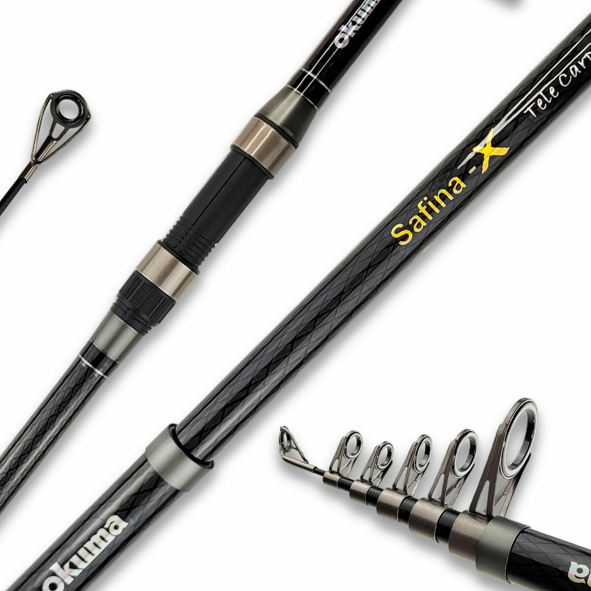 Карповое удилище Okuma SAFINA-X Tele Carp 12'0" (3.60м) 3.5Lbs 7sec до 100гр