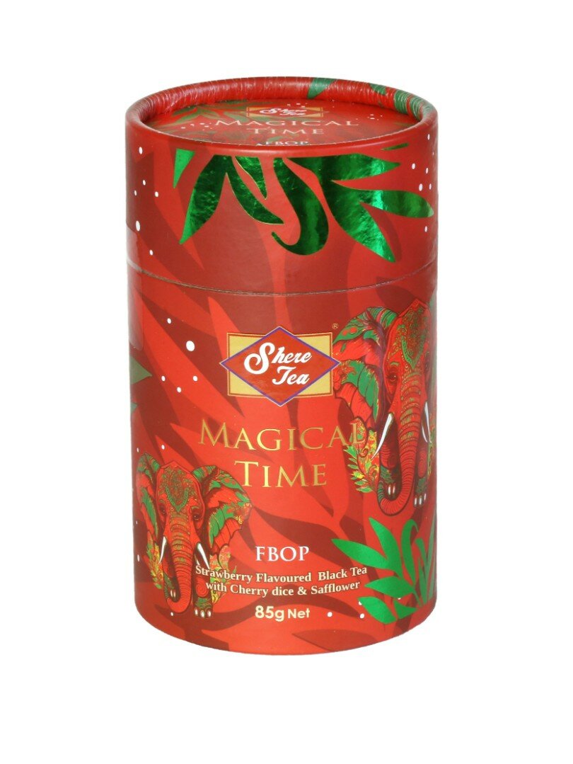 Чай чёрный цейлонский ТМ "Шери" - Волшебное время. С вишней, 85 г.