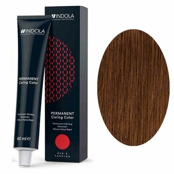 Indola Red and Fashion 6.8+ Темный русый шоколадный натуральный Стойкая крем-краска для волос 60 мл
