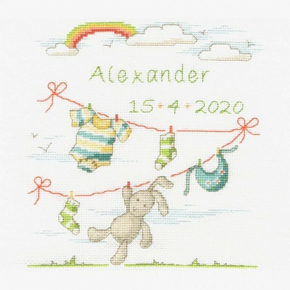 Набор для вышивания DMC #BK1880 Bunny Baby (Крольчонок), Счетный крест, 19 х 20 см