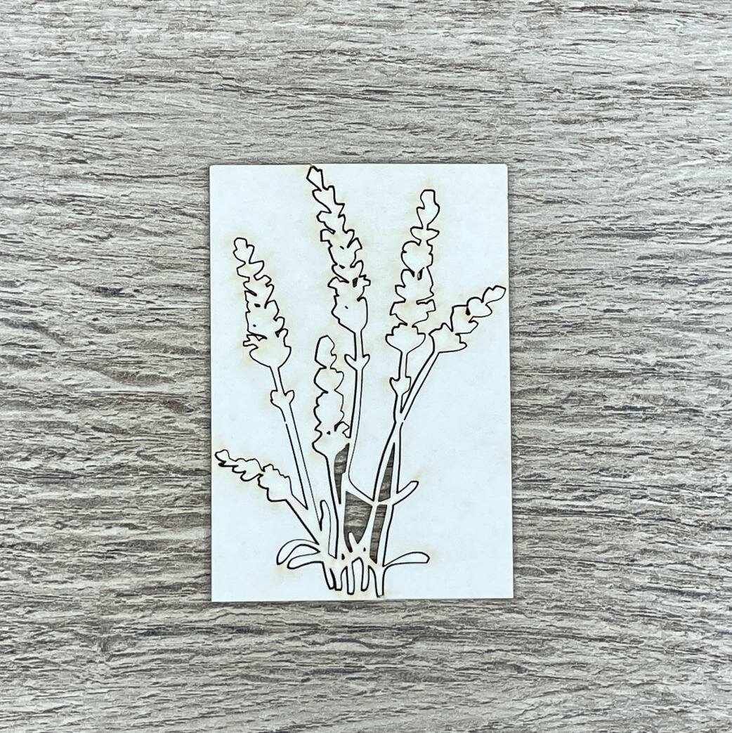 Чипборд "Веточки лаванды" толщина 1,55 мм