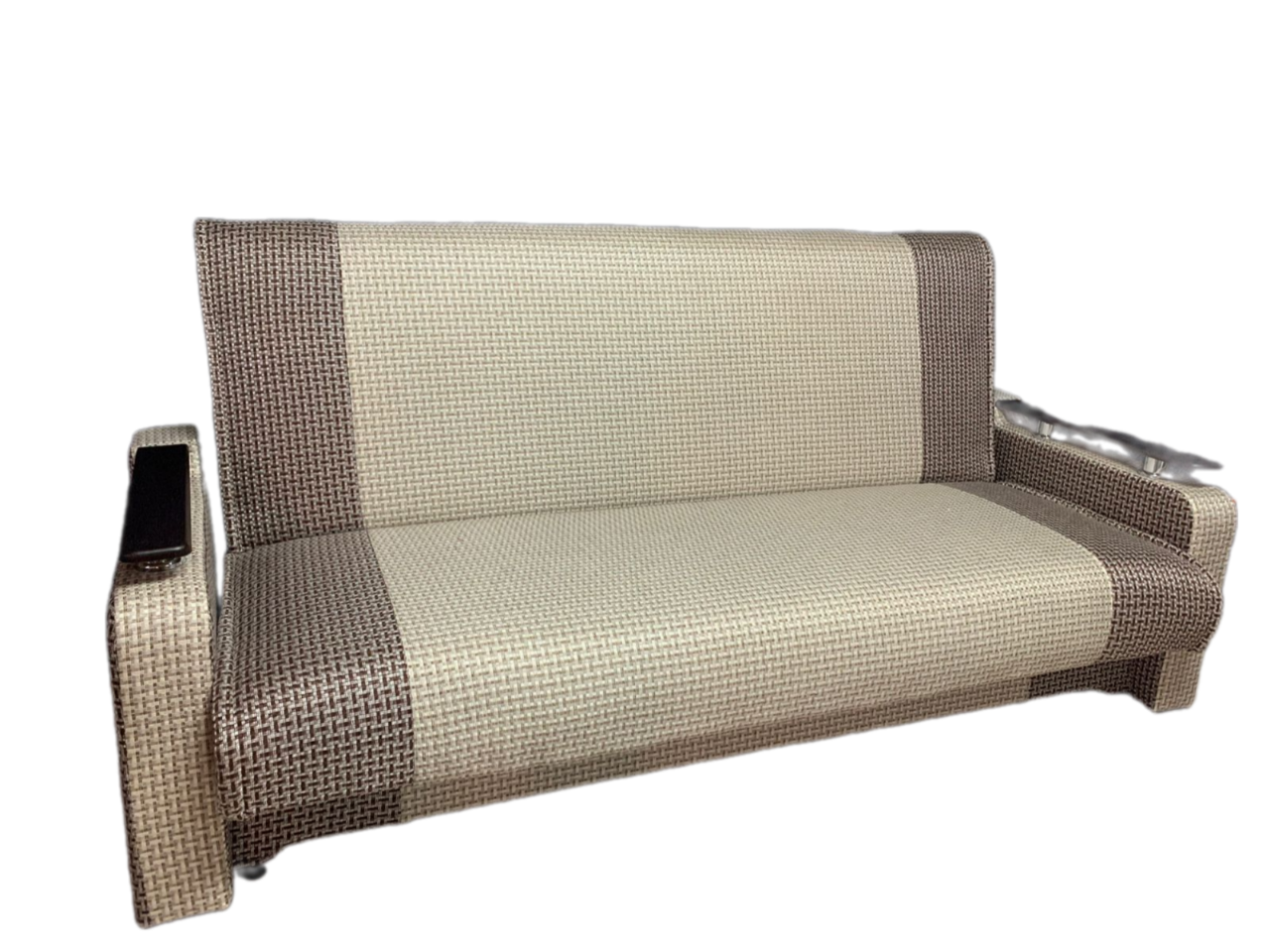 Диван "Виктор", 90 x 185 x 80, 3-местный, серый/бежевый, НПБ