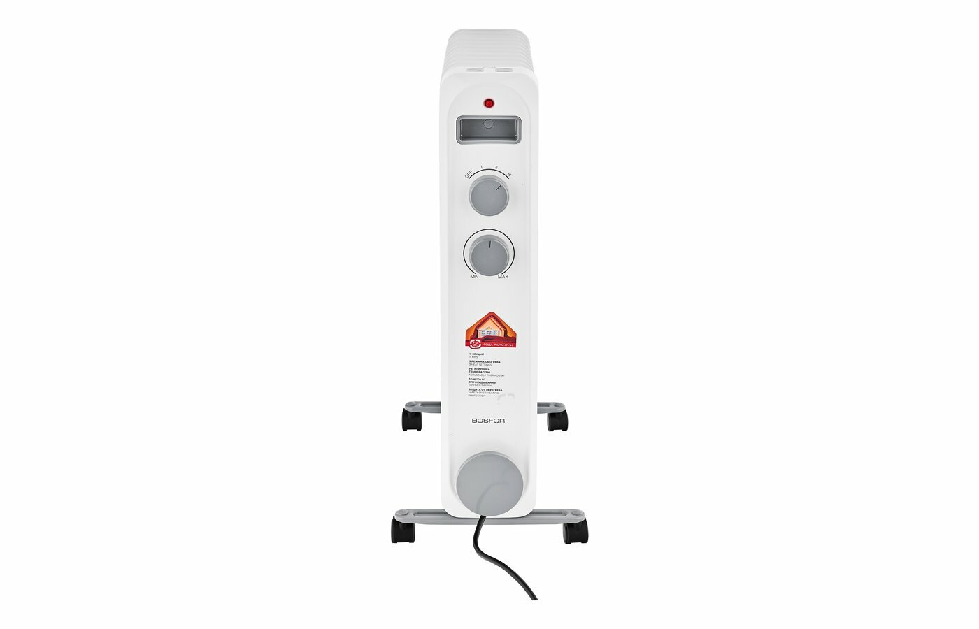 Масляный радиатор Bosfor OR 111, 11 секций, напольная установка, механический тип управления