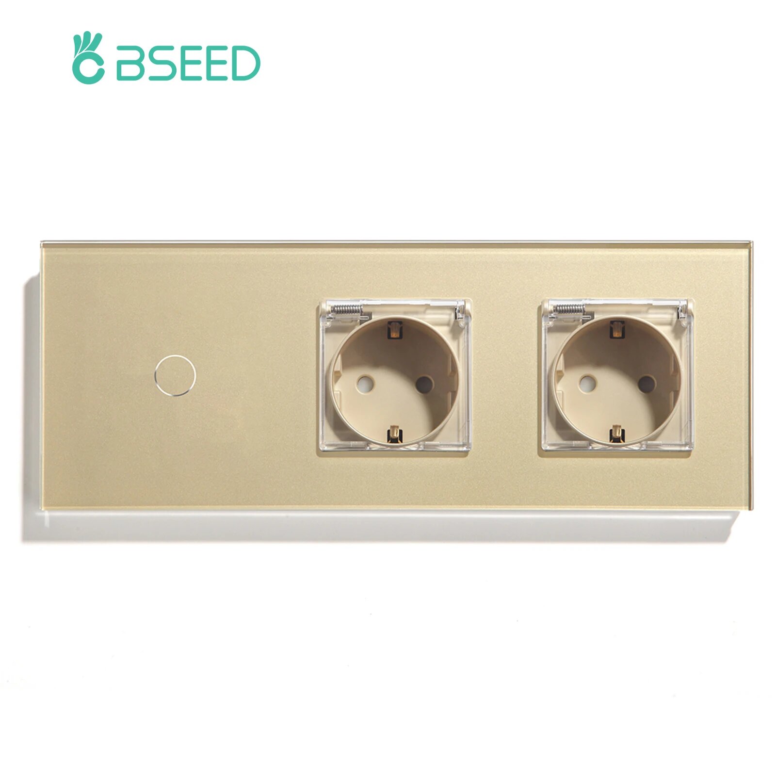 Сенсорный выключатель BSEED 1/2/3 Gang 1Gang Sockets Gold