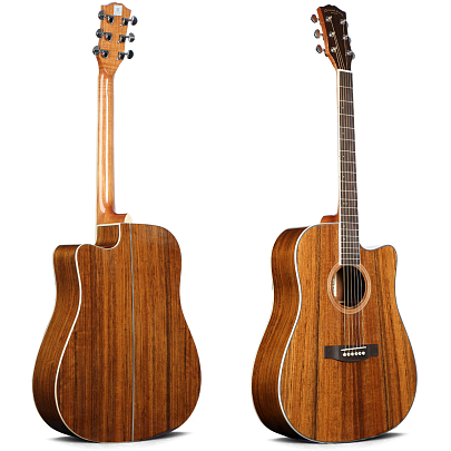 Oriental Cherry W-215-41 Гитара акустическая 41", с вырезом, верхняя дека орех, обечайка и нижняя дека орех, гриф махагони, накладка грифа палисандр, покрытие лак, цвет натуральный