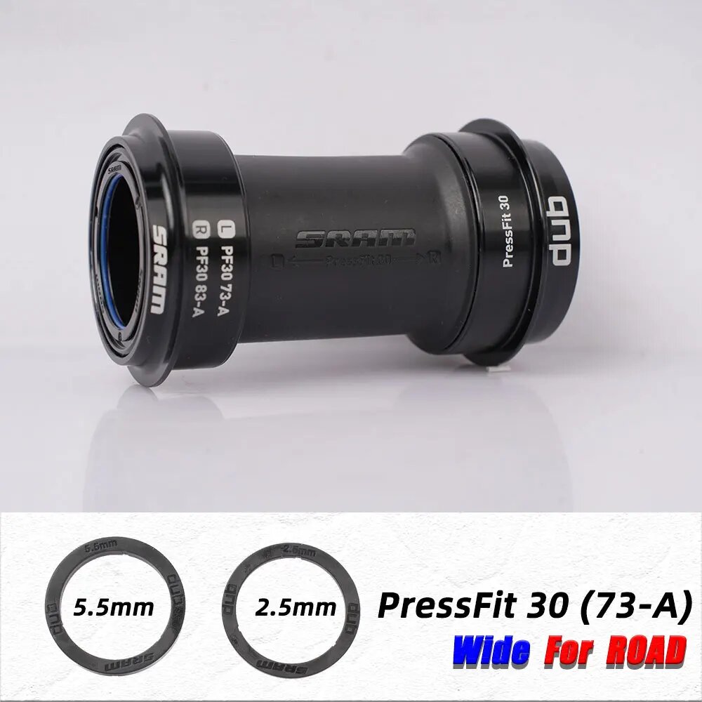 SRAM DUB BSA каретка для шоссейного велосипеда Черный, PressFit30(73-A)Wide