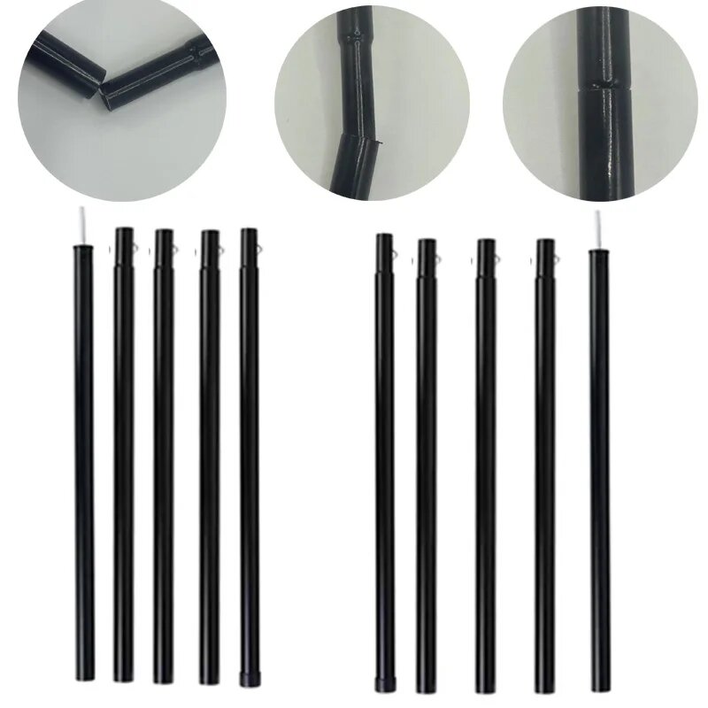 Телескопические палки для палатки черные/серебристые 2 шт.