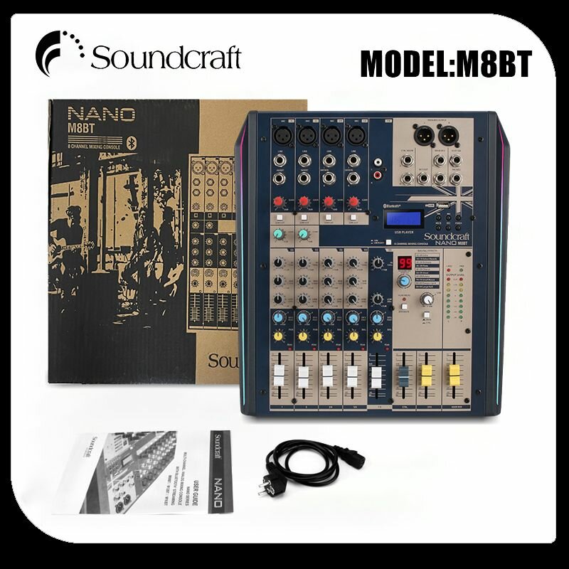 Soundcraft M08BT 8-канальный Bluetooth USB с настройкой эффекта