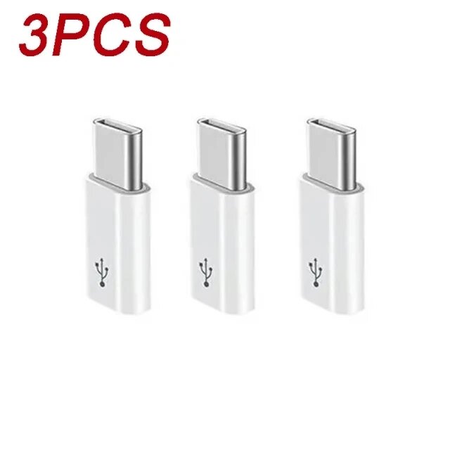 1/5/10 шт. переходник с разъемом Micro USB «мама» типа C «папа» для смартфона Android, 3Pcs White