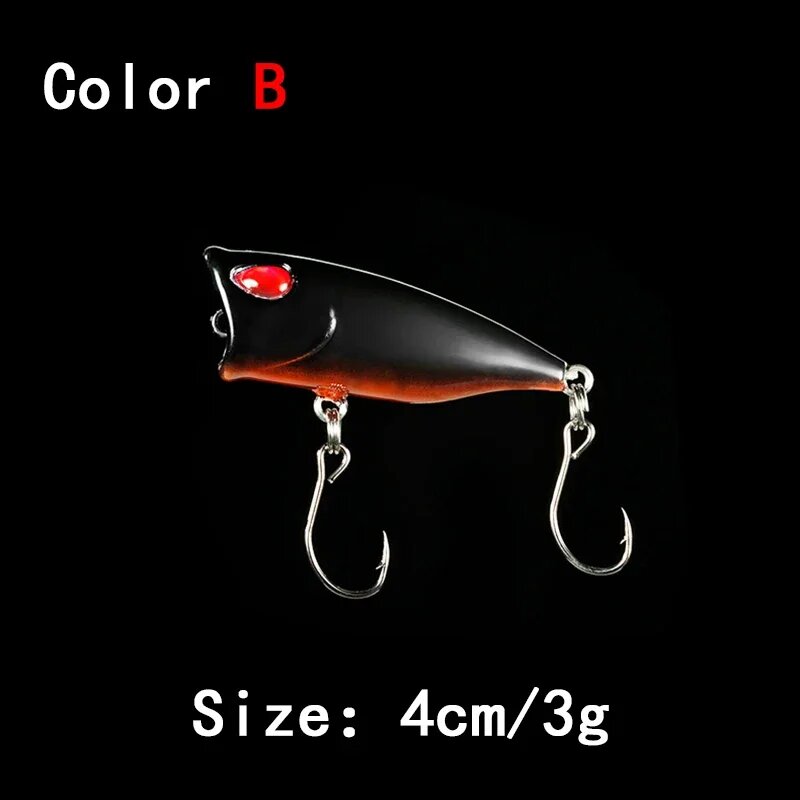 Новинка, 1 шт, 4 см, 3 г, мини-поппер, жесткая приманка, рыболовная приманка гольяна, воблер, снасти Isca Poper, плавающая верхняя водная приманка для щуки