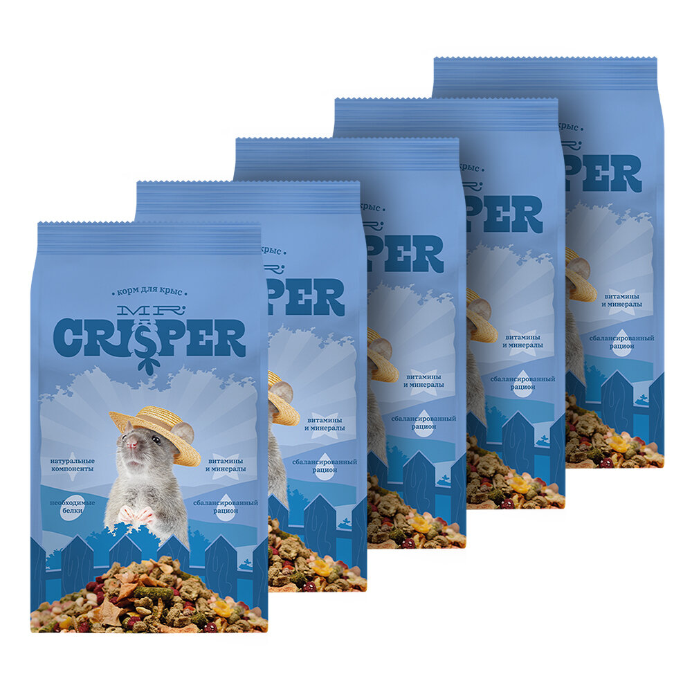 MR.Crisper корм для крыс, 5 шт. по 400 гр.